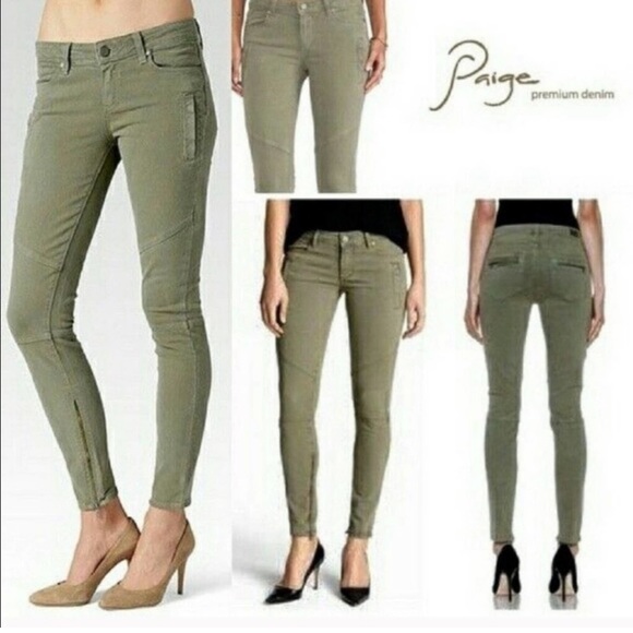 PAIGE | Jeans | Paige Marley Skinny Jeans In Army Fatigue With Ankle ...